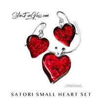 Satori Small Heart & Earrings Set – Satori Fire Glass